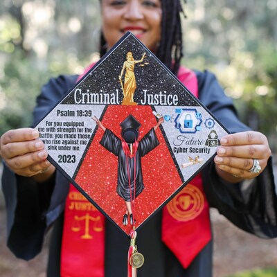 Graduation Cap Topper Label/criminal Justice Major/ Future FBI - Etsy