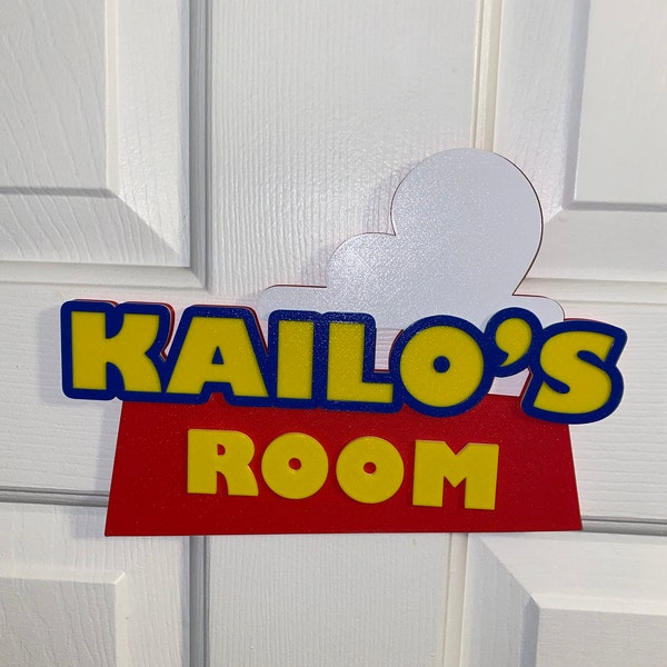 Toy Room Door Name Sign Custom Made 3D Printed Story Sign for a ...