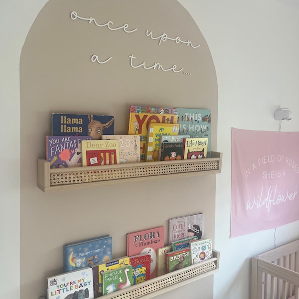 Script Once Upon a Time Acrylic Nursery Wall Decor Cutout Kids Bedroom ...