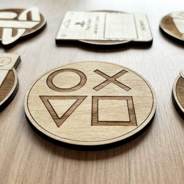 Rock Bands Wooden Coasters - Gift - Set of Handmade Coasters - Unique ...