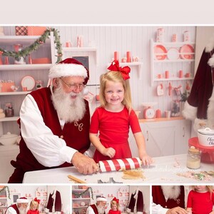 Christmas Kitchen Photography Backdrop Mrs Claus, Santa, Holiday ...