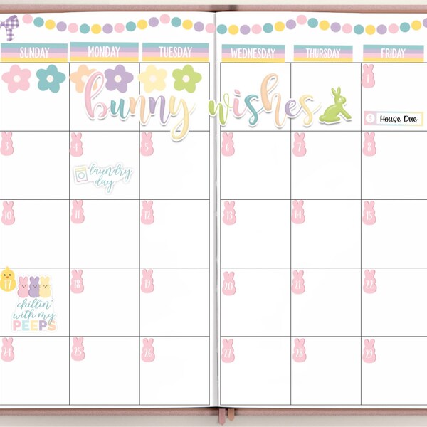 Easter MEGA Digital Sticker Bundle | Goodnotes & iPad | April, Calendar ...