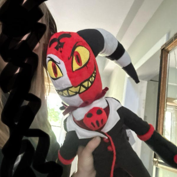 Blitzo. Helluva Boss. Hazbin Hotel. Large Plush Toy. Size 25.5 Inch - Etsy