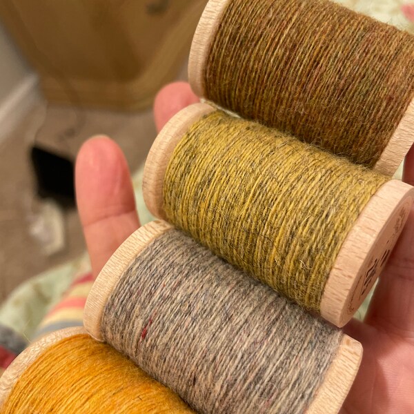 Moire Thread 100% Wool Rustic Thread Embroidery Wool Applique Needle ...