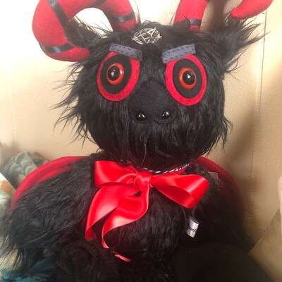 Satanic Scare Bear Plush Creepy Teddy Bear Occult Witchcraft Weird ...