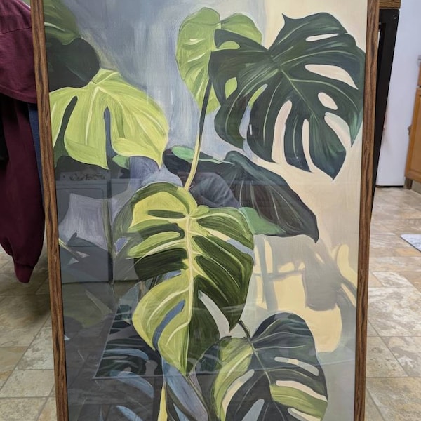 Monstera Painting | Botanical Art | Monstera Posters | Elegant Decor ...
