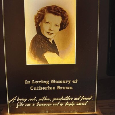 Custom Personalized Photo LED Wood Stand Room Night Light up Table Lamp ...