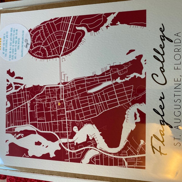 Personalized University Map, Custom Map, College Campus, Dorm Decor ...