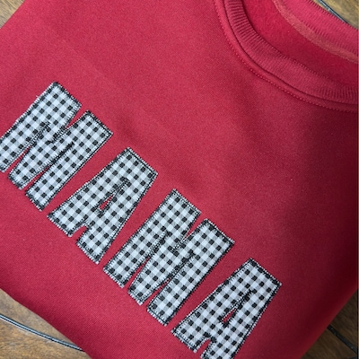 Boy Mama Block Applique Embroidery With Satin Script Three - Etsy