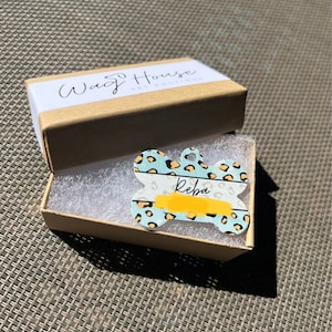 Cow Print Dog Tag Animal ID Tag Farm Dog Tag Double Sided | Etsy