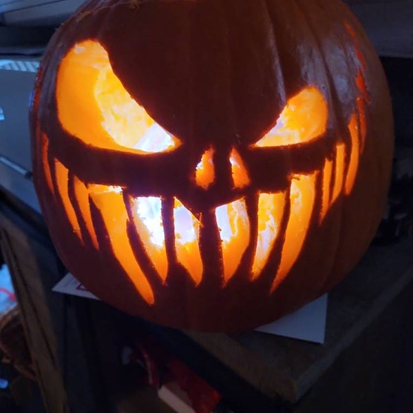 Check Engine Light Pumpkin Carving Stencil || Funny Design for Car ...