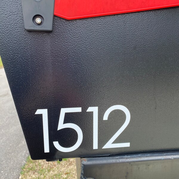 Custom Mailbox Numbers, Modern Mailbox Decals, Large Mailbox Stickers ...