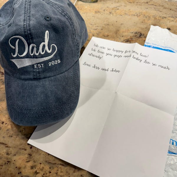 Dad Hat, Dad Est Hat, Fathers Day Hat, Dad Hat Embroidered, Fathers Day ...