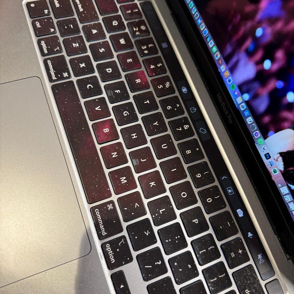 Rainbow Apple MacBook Decal Retro Apple Logo MacBook Sticker GLOWING ...