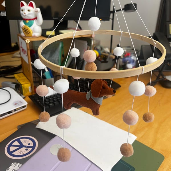 Dog Baby Mobile, Labrador Mobile Nursery, Golden Retriever Mobile, Baby ...