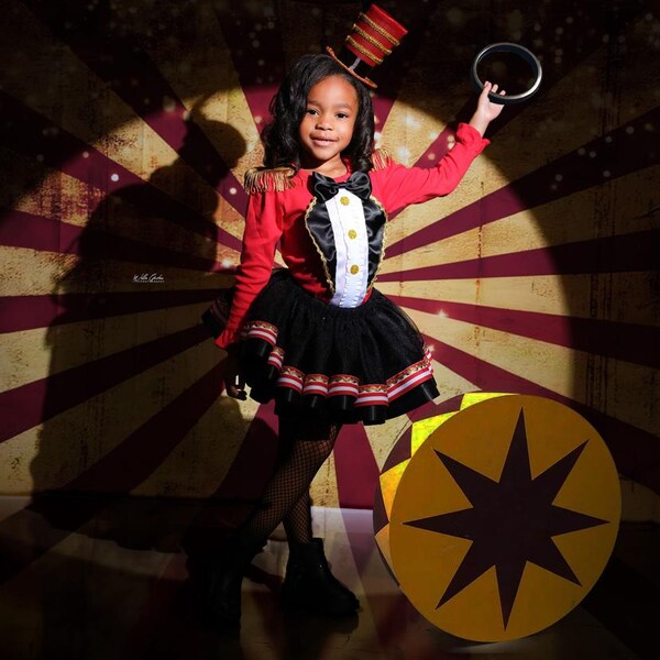 Toddler Circus Costume - Ringmaster Tutu Dress for Carnival Birthdays ...