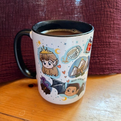 ACOTAR Feyre Rhysand Chibi Cute Mug OFFICIALLY LICENSED Sarah J. Maas ...