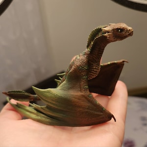 Realistic Baby Dragon Replica Red Wyrm Dragon IN STOCK and - Etsy
