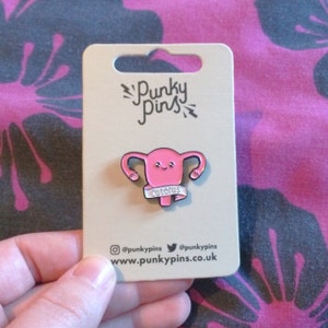 Cuterus Enamel Pin // Cuterus Pin, Lapel Pin, Uterus Feminist Badge - Etsy