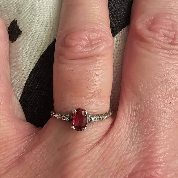 Tree Small Engagement Ring With Amethyst, Tiny Silver Engagement Ring ...