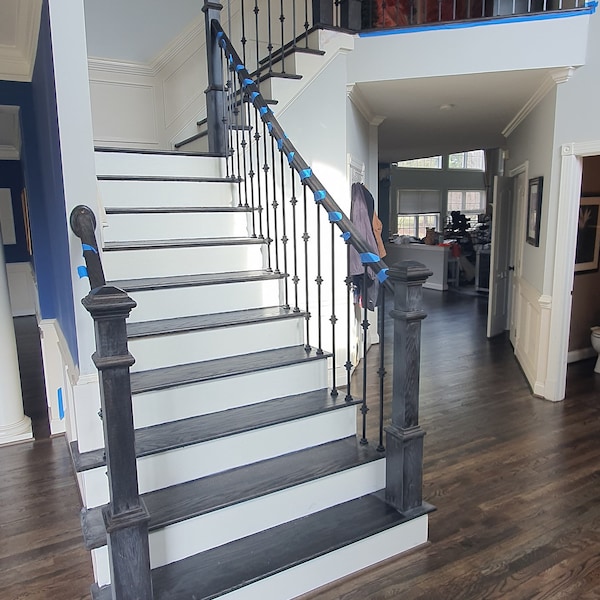 Iron Balusters - Iron Spindles - Iron Pickets - Satin Black 1/2 ...