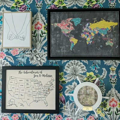 Push Pin Map, Personalized Travel Map, USA, United States, Second ...