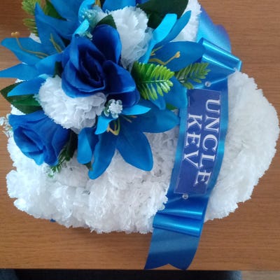 LGBT PRIDE FLAG Rainbow Funeral Memorial Tribute Artificial Flowers ...