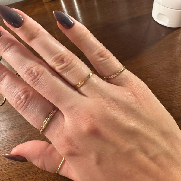 Thick Gold Ring, Gold Ring, 14k Gold Filled Ring, Gold Stack Ring ...