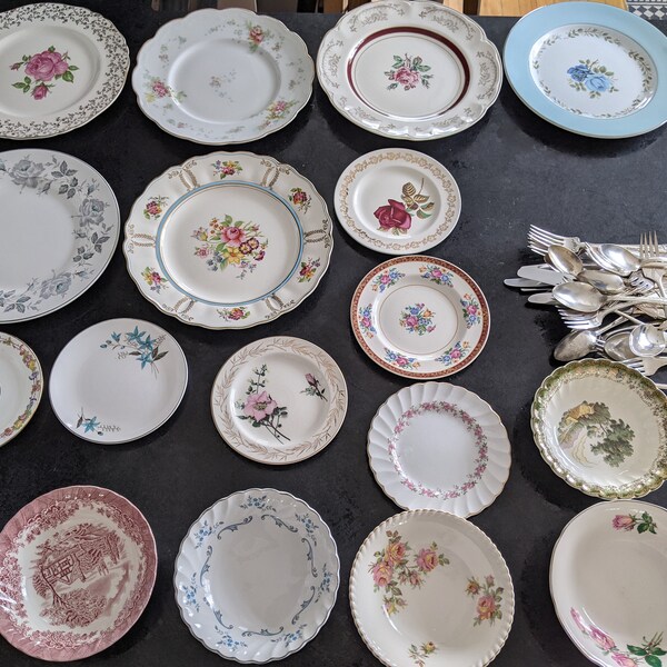 Vintage 1970s, Mismatched 6 Piece Place Setting, Service for 4 ...