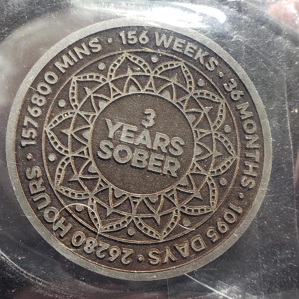 Three Months Sober Sobriety Coin - Etsy