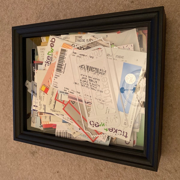 Ticket Box Keepsake Personalised Frame Memory Box Gift Concerts ...