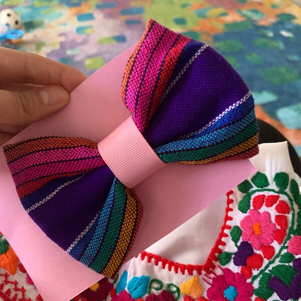 Beautiful Mexican Style Serape Bows- Toddler Bows- Mexican Birthday Bow ...