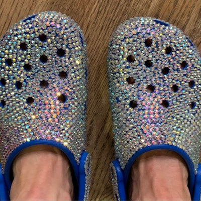 Blingy Crocs.....rhinestone Covered Work Crocs No Holes in - Etsy