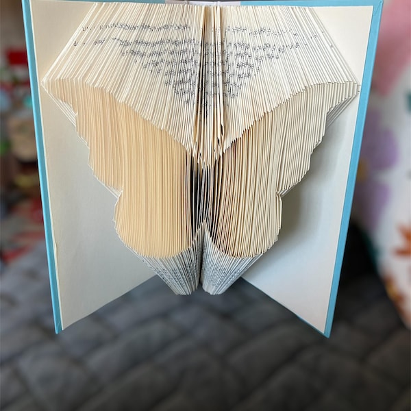 Butterfly Book Folding Pattern - Butterfly Folded Book Art - Unique ...