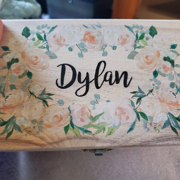 Flower Girl or Bridesmaids Gift Box Jewelry Box Personalized Name ...