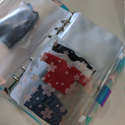 Obitsu11 Doll Clothes Storage Bag Notebook Binder Type for OB11,1/12 ...