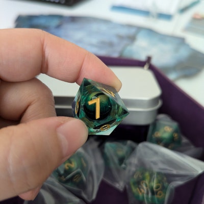Liquid Core Dragon Dice Dice Set for Dnd Gifts , Glittering Galaxy ...