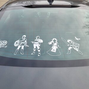 Zelda Inspired Family Car Decals - Etsy