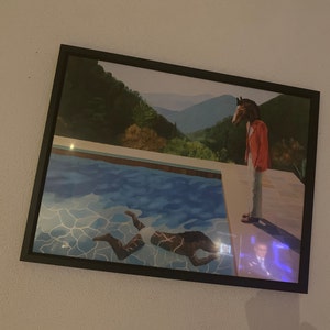 Bojack Horseman Poster Hockney Pool Vintage Art Painting - Etsy Canada