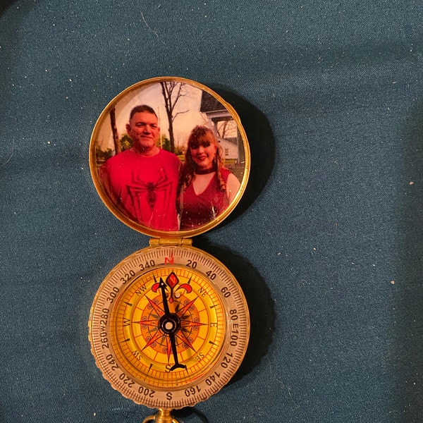 Engraved Photo Compass, Personalized Wedding Gift - Etsy