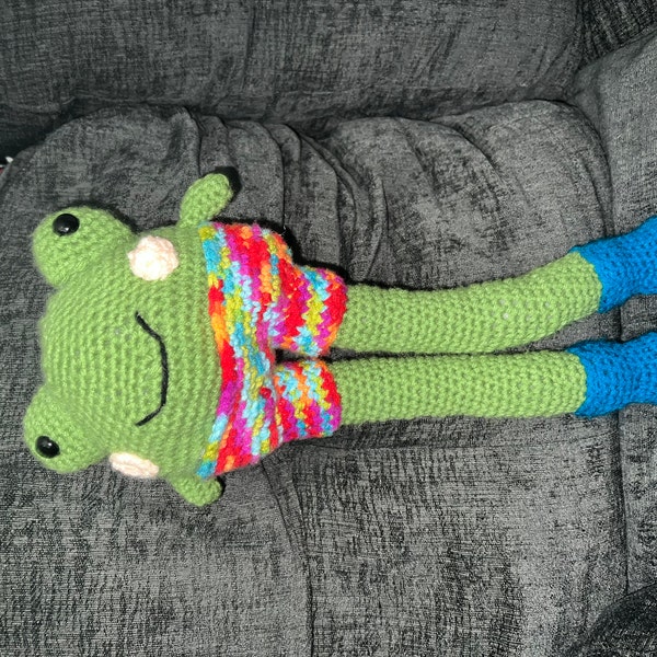 LILY, the Leggy Frog - Low Sew Crochet Pattern - Amigurumi - Long Legs ...