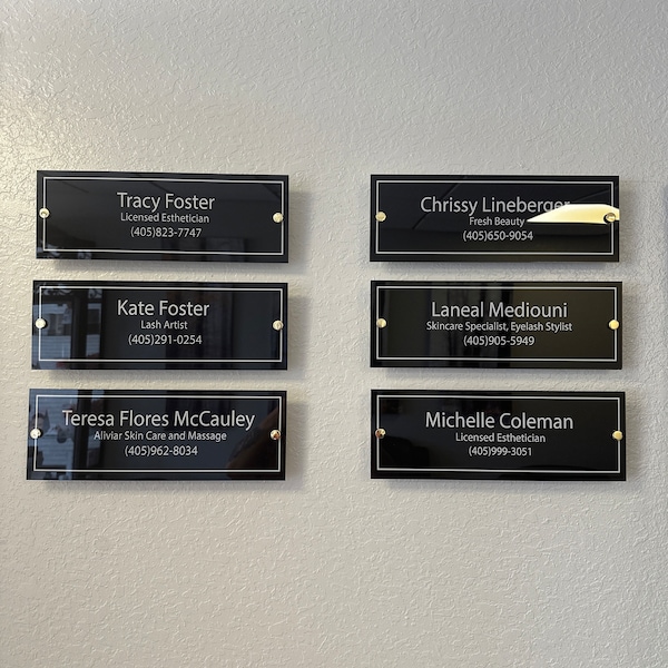 Custom Office Name Plate,modern Design Gold Acrylic,for Boss Gift - Etsy