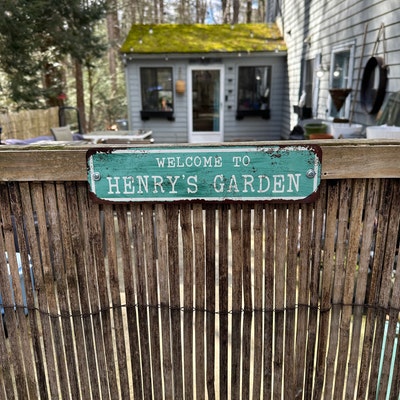 Personalized Garden Sign Custom Garden Gate Sign Gardener Friend Gift ...