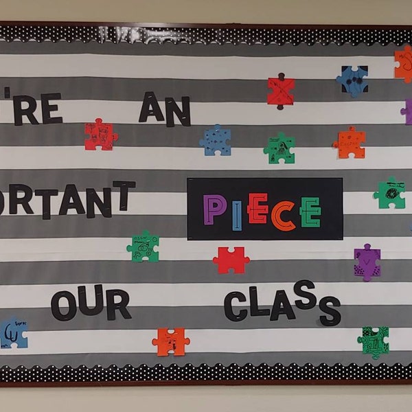 You’re an Important Piece of Our Class** Bulletin Board Decor ...