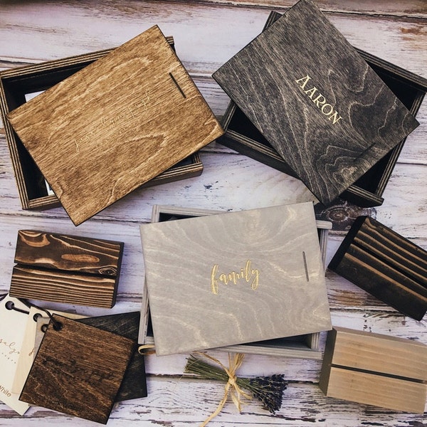 5x7 Wood Print Box With Enough Space for 5x7 Prints - Etsy