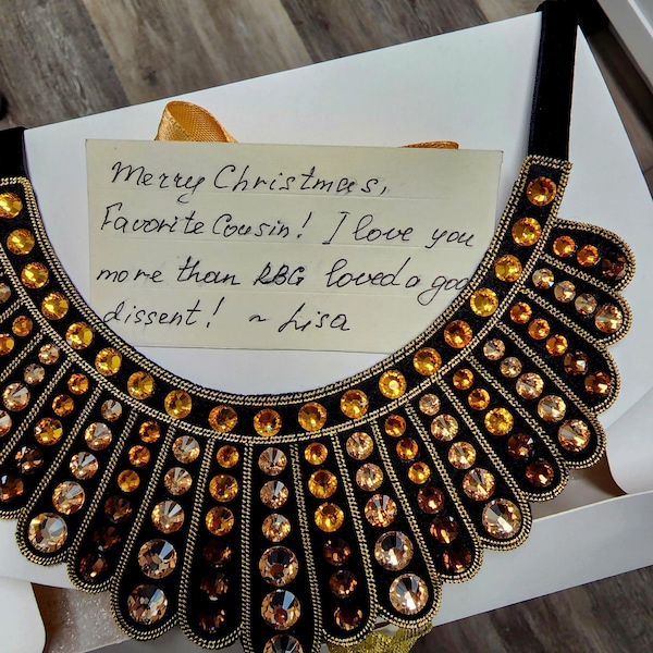 Notorious RBG Collar Necklace Jewelry for Dissent Ruth Bader Ginsburg ...
