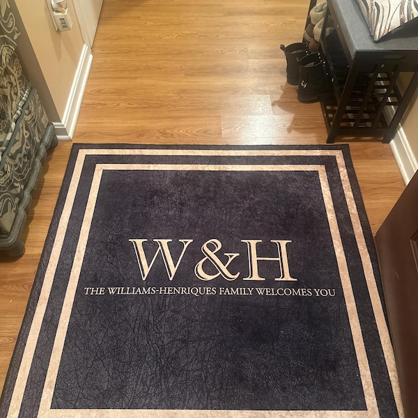 Family Name Entry Rug Personalized Entryway Rug Entrance Rug for Inside ...
