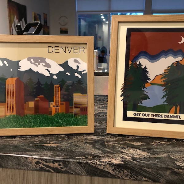 Denver Poster, Denver Wall Art, Denver Travel Poster, Colorado Travel ...