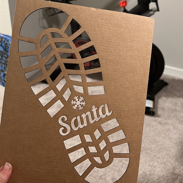 Svg, Santa Claus Footprint, Santa Footsteps Svg, Laser Cut File ...