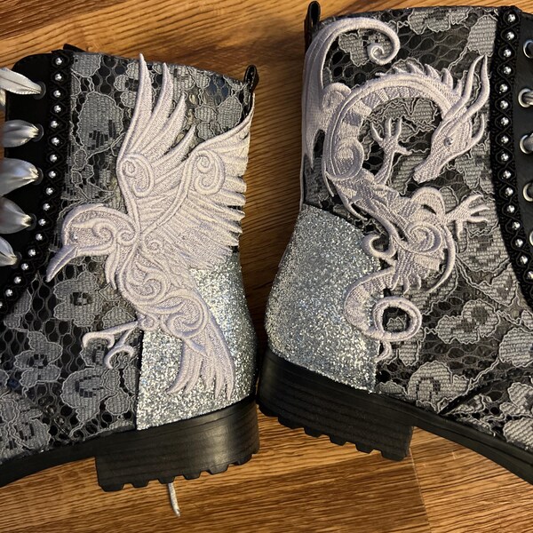 Under the Sea Sculpted Glitter Wedges Sculpted Shoes Low Wedding Shoes ...